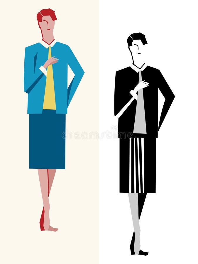 Old-fashioned model stock vector. Illustration of attire - 7178248