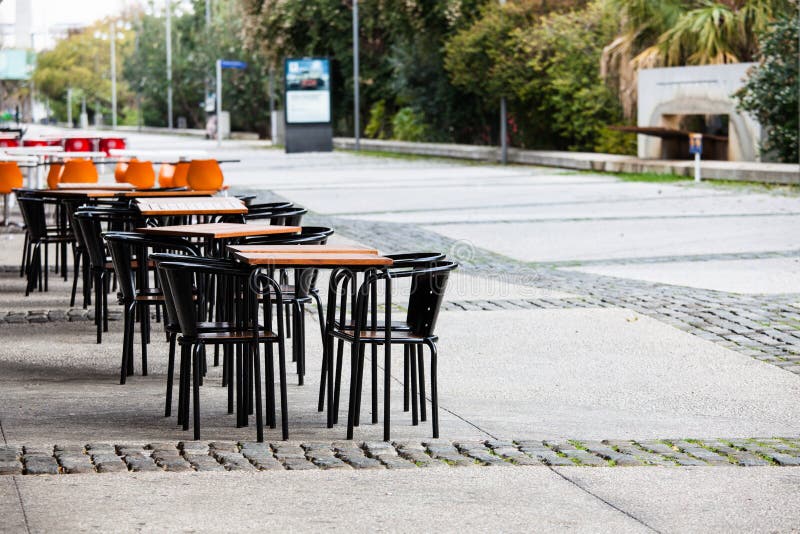 Old fashioned cafe terrace stock photo. Image of building - 184430406