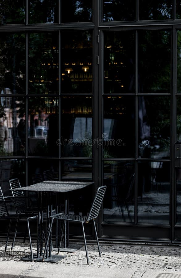 Old fashioned cafe terrace stock image. Image of restaurant - 267881731