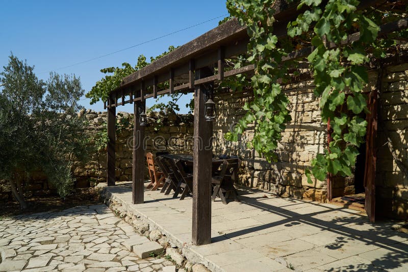 Old-fashioned Cafe terrace stock image. Image of ambiance - 34984573