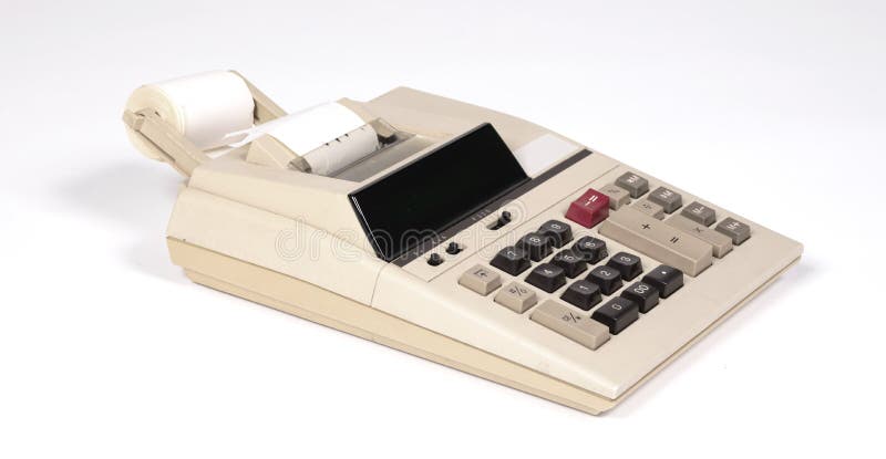 Old-Fashioned Calculator stock image. Image of number - 50915491