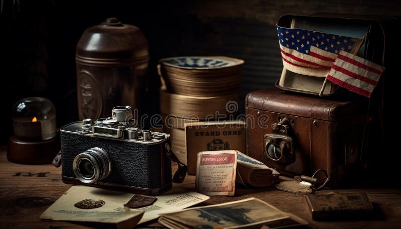 Old Fashioned Camera and Equipment Evoke Nostalgia Generated by AI ... Old Fashioned Camera and Equipment Evoke Nostalgia Generated by AI ...