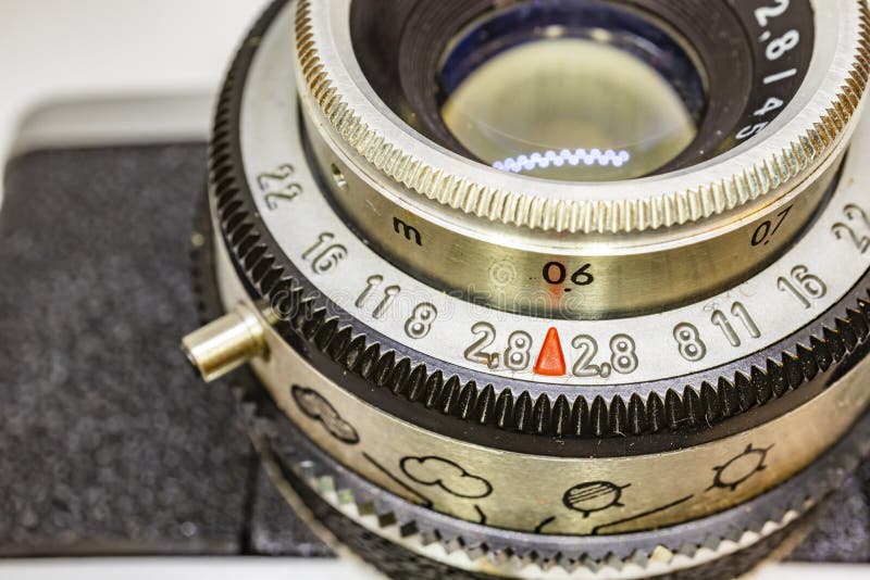 Old-fashioned Camera and Lens Stock Photo - Image of style, fashioned ...