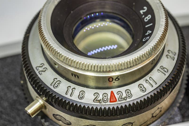 Old-fashioned Camera and Lens Stock Photo - Image of concept ...