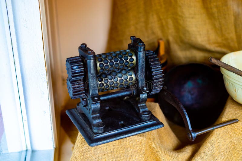 An Old Fashioned Candy Drop Roller Machine Stock Image - Image of ...
