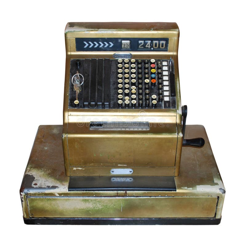 Old Fashioned Cash Register Stock Photo - Image of cashier, money: 4990820