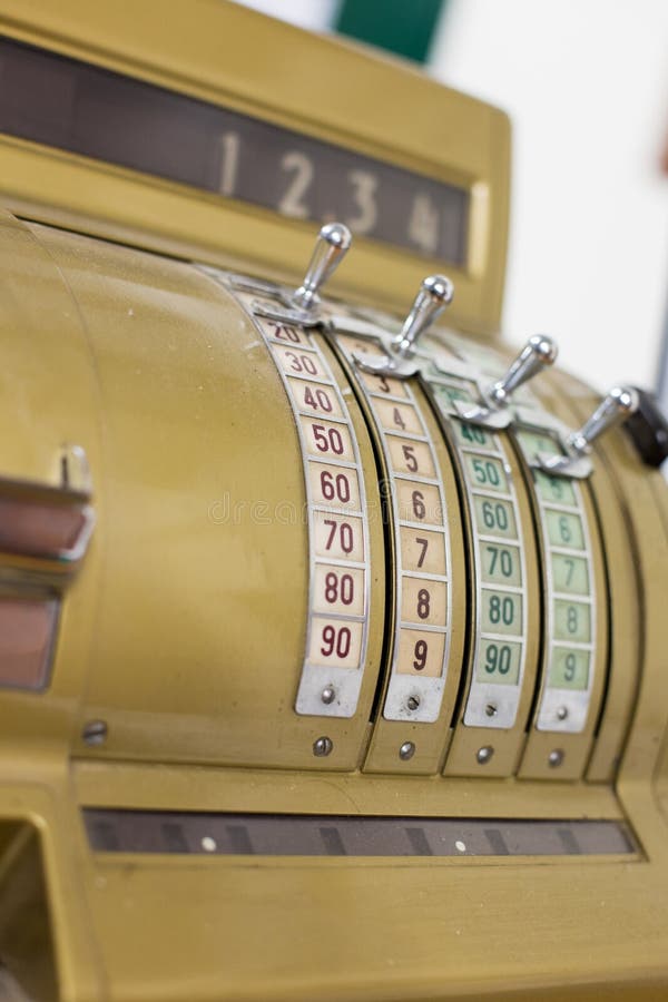 Old Fashioned Cash Register Stock Photo - Image of cashier, money: 4990820