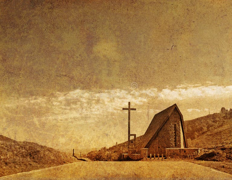 Old-fashioned church stock illustration. Illustration of grain - 3721032