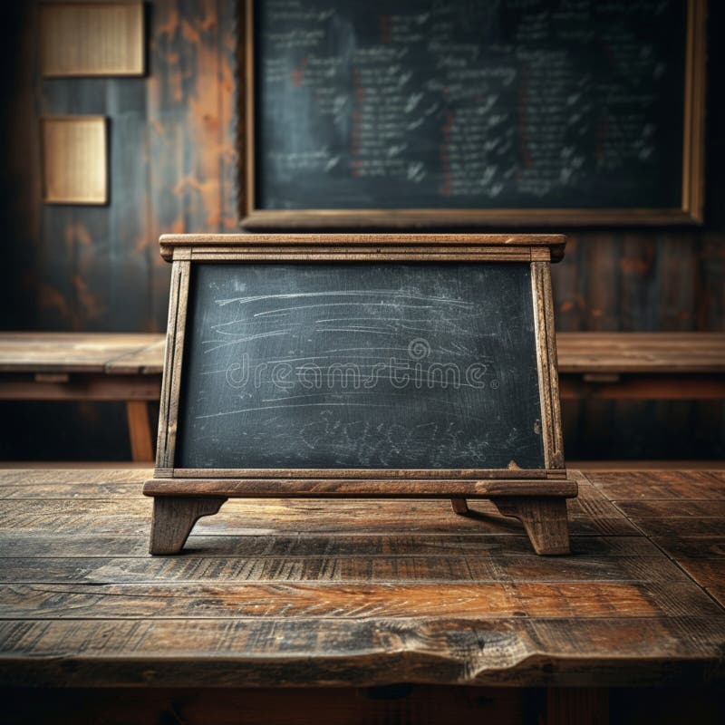 Old Fashioned Classroom Antique Blackboard, Empty Wooden Desk ... Old Fashioned Classroom Antique Blackboard, Empty Wooden Desk ...