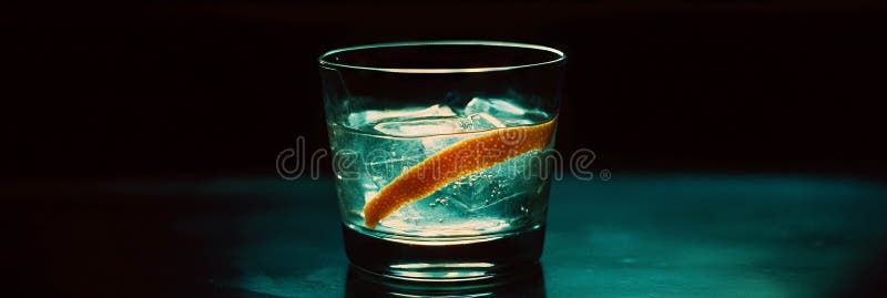 Old Fashioned Cocktail Displayed in a Rocks Glass Featuring Ice and an ...