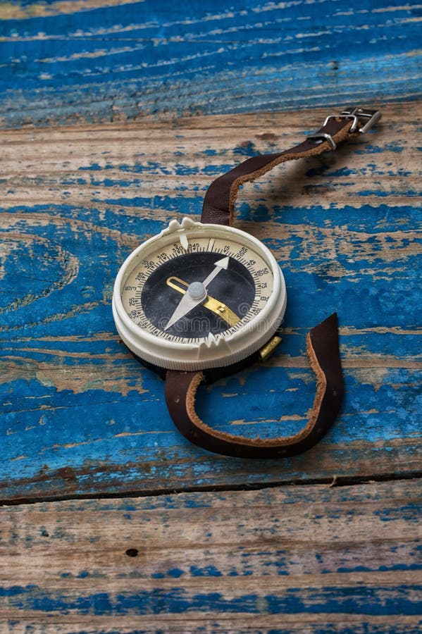 Old-fashioned compass stock photo. Image of gold, magnet - 8417134