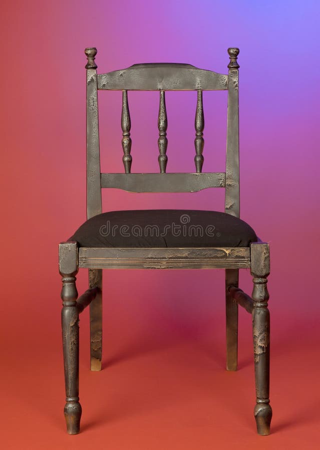 Old-fashioned Dark Wood Chair Stock Image - Image of classic, gold ...