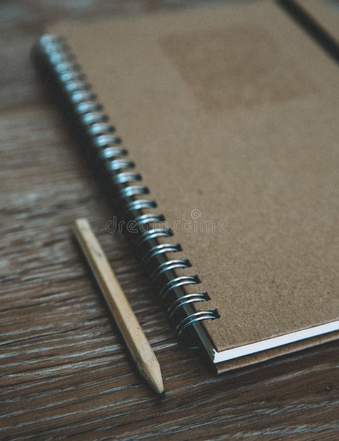 Old Fashioned Desk with Ring Binder and Pencil Stock Photo - Image of ...