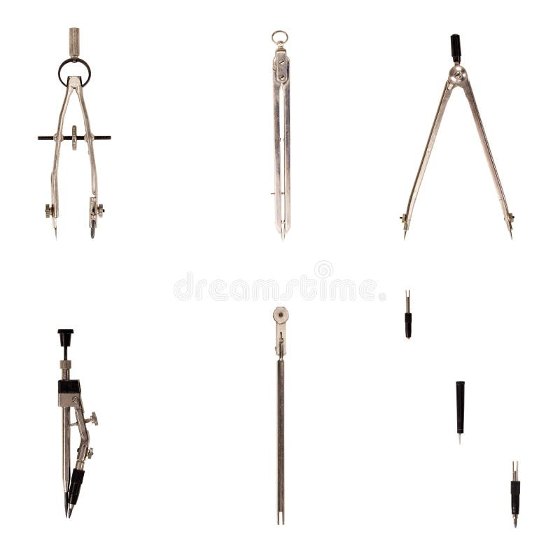 Old-fashioned Drawing Instruments Stock Photo - Image of metal, design ...
