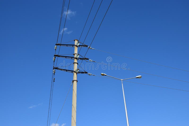 Old-fashioned Electric Pylon Stock Image - Image of industry, form ...