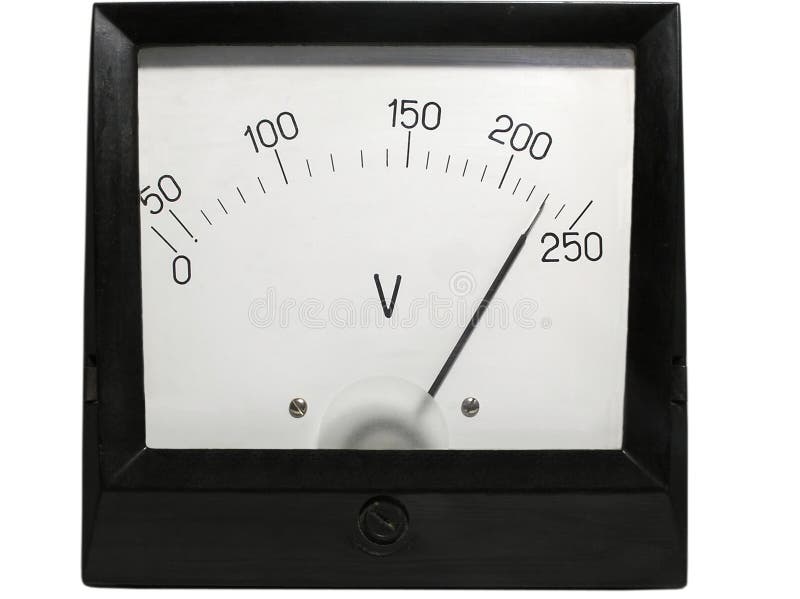 Retro voltmeter editorial stock image. Image of electricity - 616654