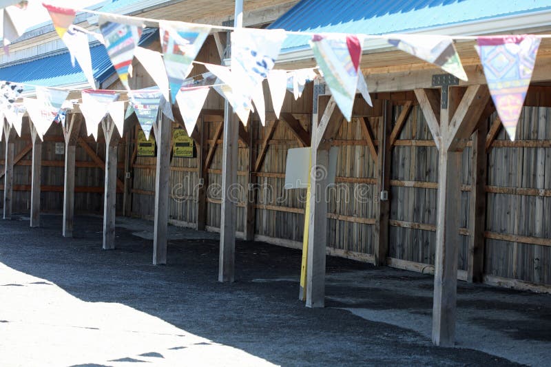An Old Fashioned Empty Farmer S Market. Stock Image - Image of ...