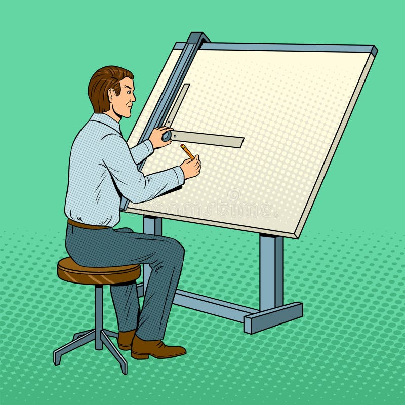 Old School Engineer Coloring Book Vector Stock Vector - Illustration of ...