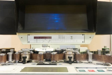 Old-fashioned Film Editing Machine Stock Photo - Image of china ...