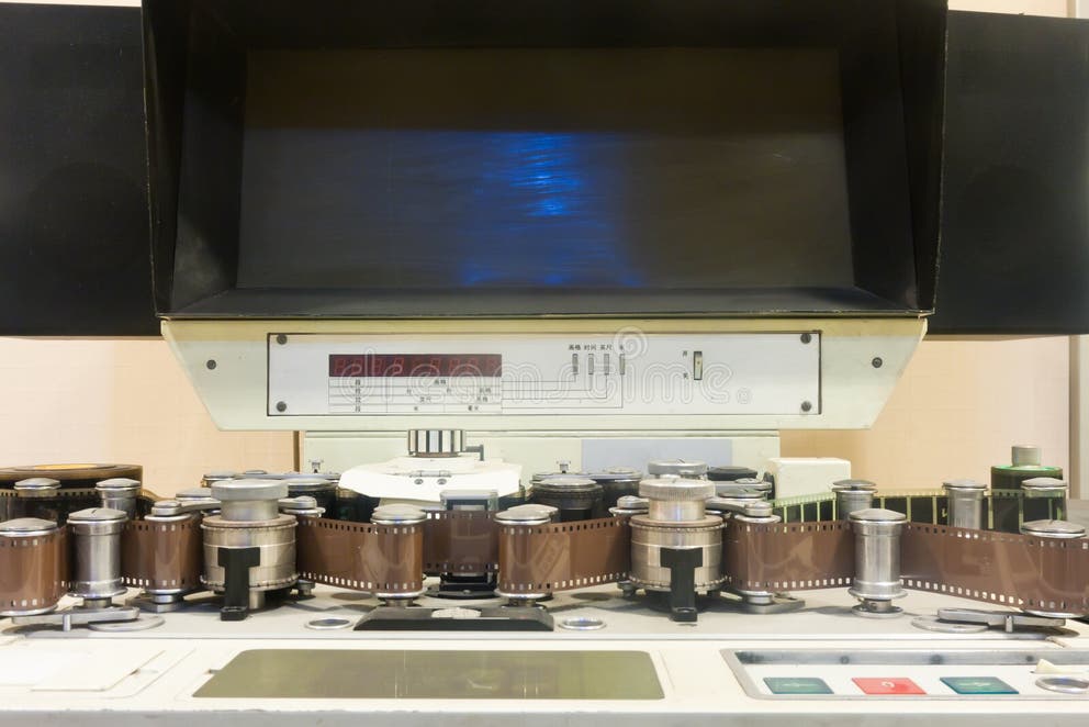 Old-fashioned Film Editing Machine Stock Photo - Image of china ...