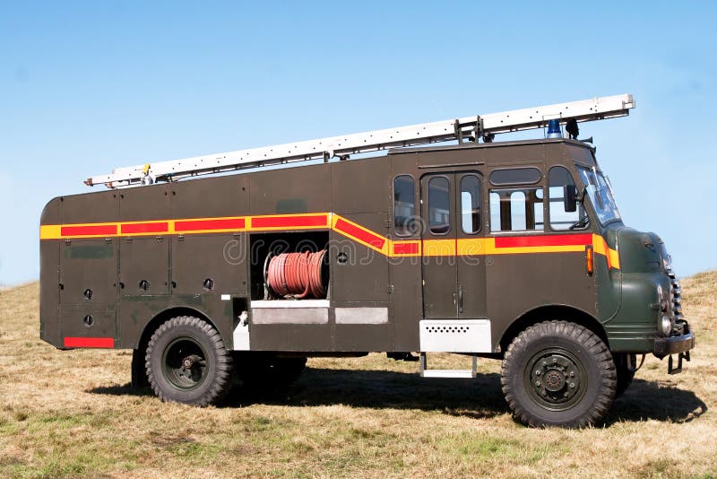 Old fashioned fire-truck stock photo. Image of vehicle - 12643172