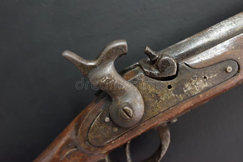 The Old-fashioned Flintlock Stock Image - Image of fashioned, vintage ...