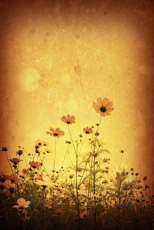 Vintage Background with Flowers. 28 Stock Illustration - Illustration ...