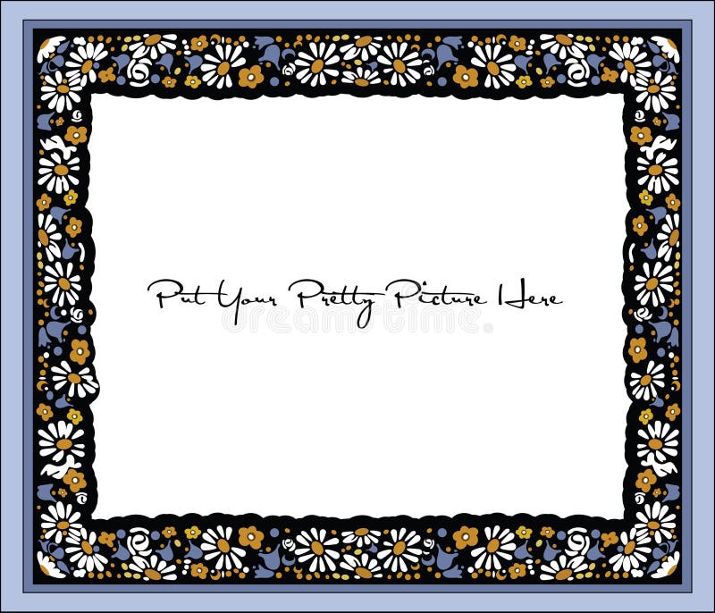 Old fashioned Flower frame stock vector. Illustration of empty - 13735760