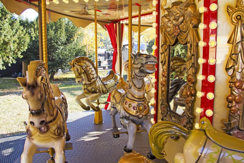 Old Fashioned French Carousel Stock Photo - Image of french, recreation ...