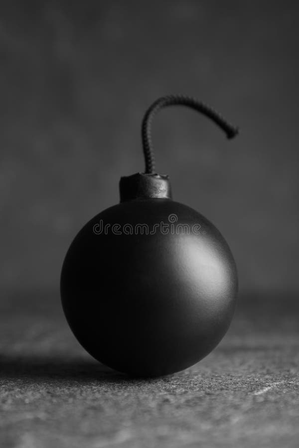 Old Fashioned Fuse Bomb on Grey Table Stock Photo - Image of classic ...