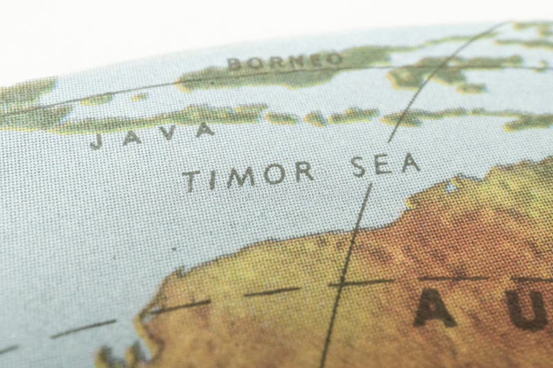 An Old-fashioned Globe Depicts the Timor Sea and Java, with Indonesia Visible As Numerous ...