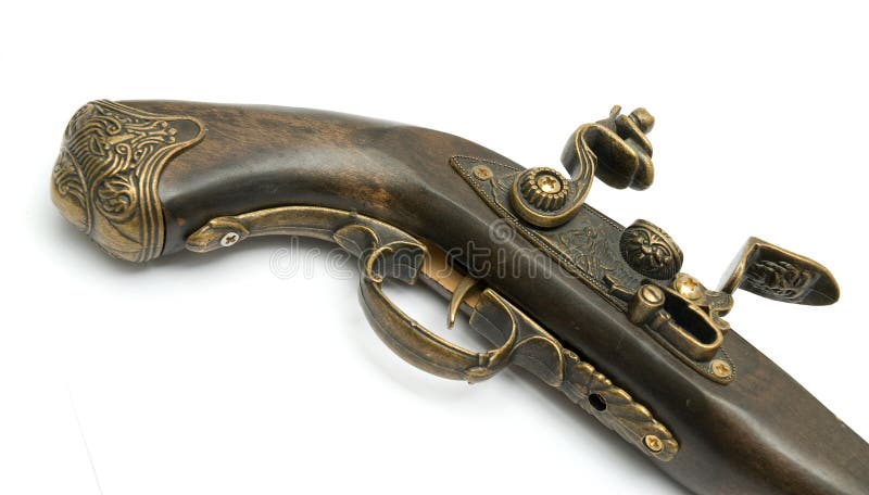 Old-fashioned gun stock image. Image of model, history - 10578003