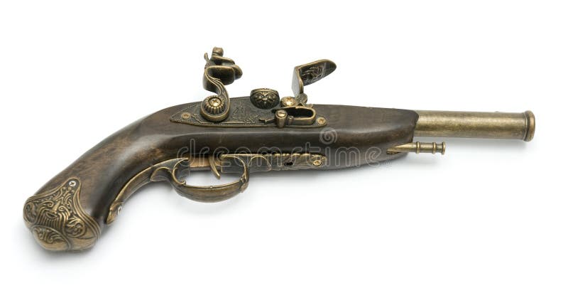 Old-fashioned gun stock image. Image of model, history - 10578003