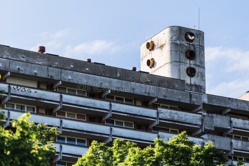 Old Fashioned High Rise City Building Stock Photo - Image of living ...