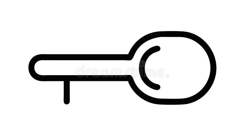 Old-Fashioned Key Icon: Access Security Symbol Outline, Vector Design ...