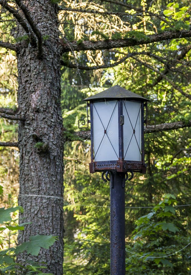 Old-fashioned lamp post stock photo. Image of design - 75564102