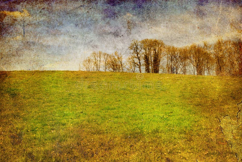 Old-fashioned landscape stock photo. Image of agriculture - 2760304