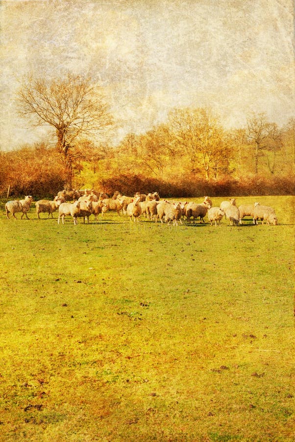 Old-fashioned landscape stock image. Image of material - 2832455