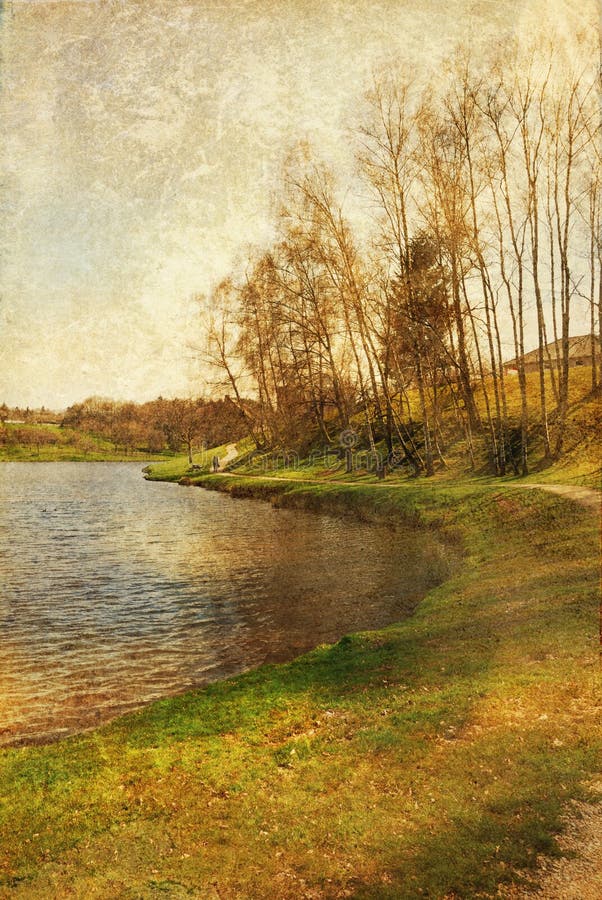 Old-fashioned landscape stock image. Image of agriculture - 2847985