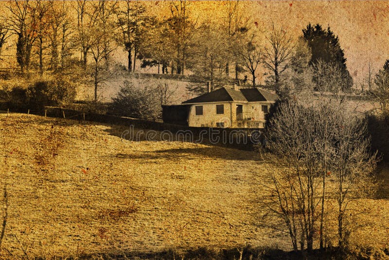 Old-fashioned landscape stock image. Image of detail, beautiful - 3933095