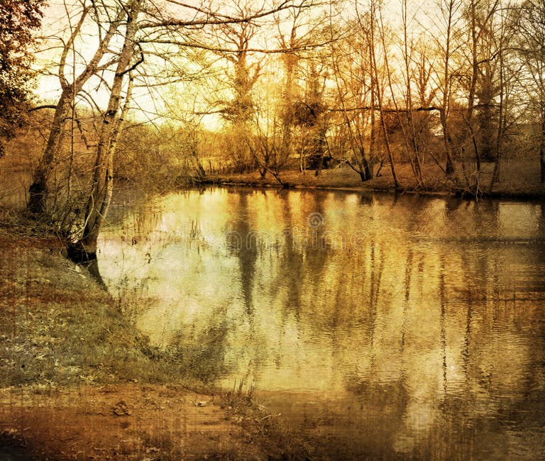 Old-fashioned landscape stock photo. Image of beautiful - 4071410