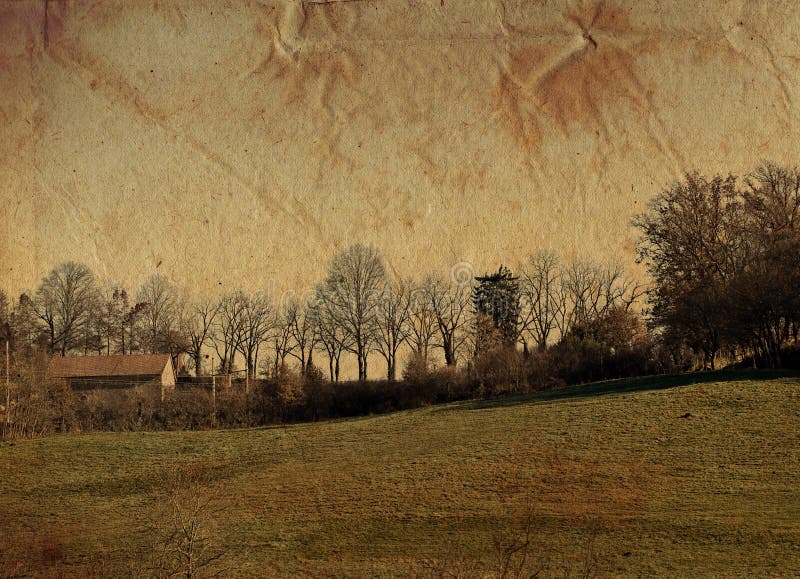 Old-fashioned landscape stock image. Image of field, landscape - 4224099