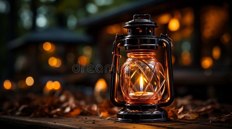 Old-Fashioned Lantern stock illustration. Illustration of candle ...