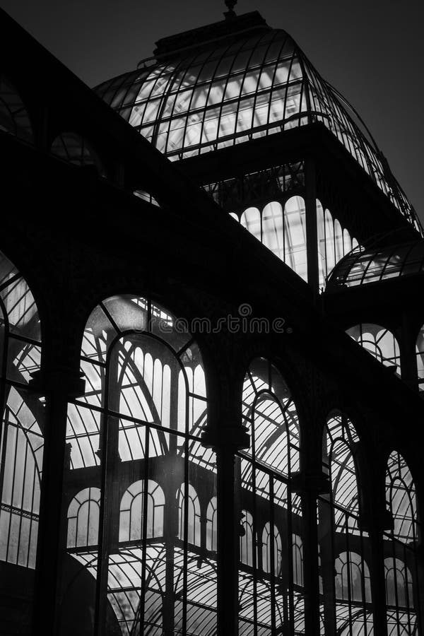 Old-fashioned, Large Building with Multiple Glass Windows Stock Photo ...