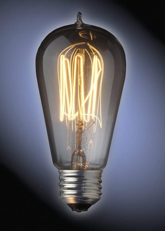 Old fashioned light bulb stock image. Image of edison - 5560697