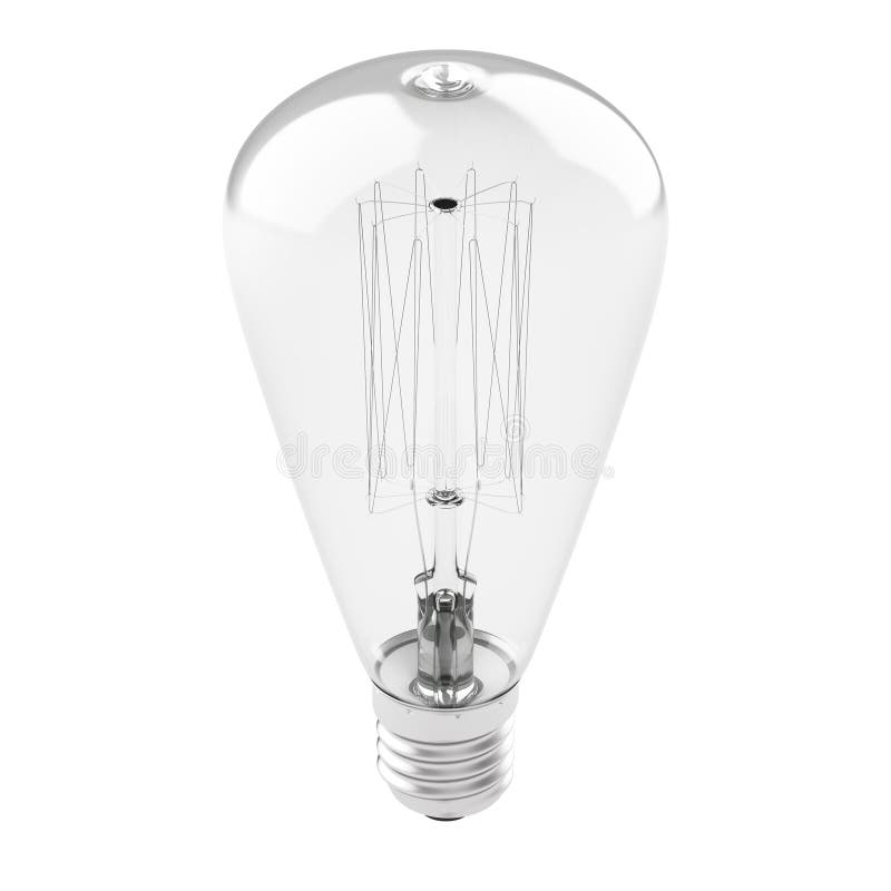 Old-fashioned light bulb stock image. Image of incandescent - 45949475