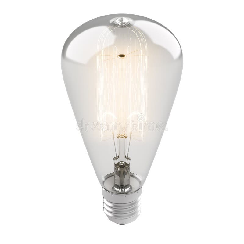 Old-fashioned light bulb stock image. Image of incandescent - 45949475