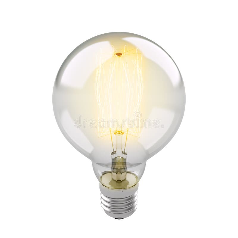 Old-fashioned light bulb stock image. Image of incandescent - 45949475