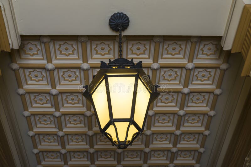 Old Fashioned Light in a Classic Building Stock Image - Image of ...