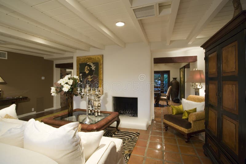 Old Fashioned Living Room in House Stock Image - Image of indoors ...